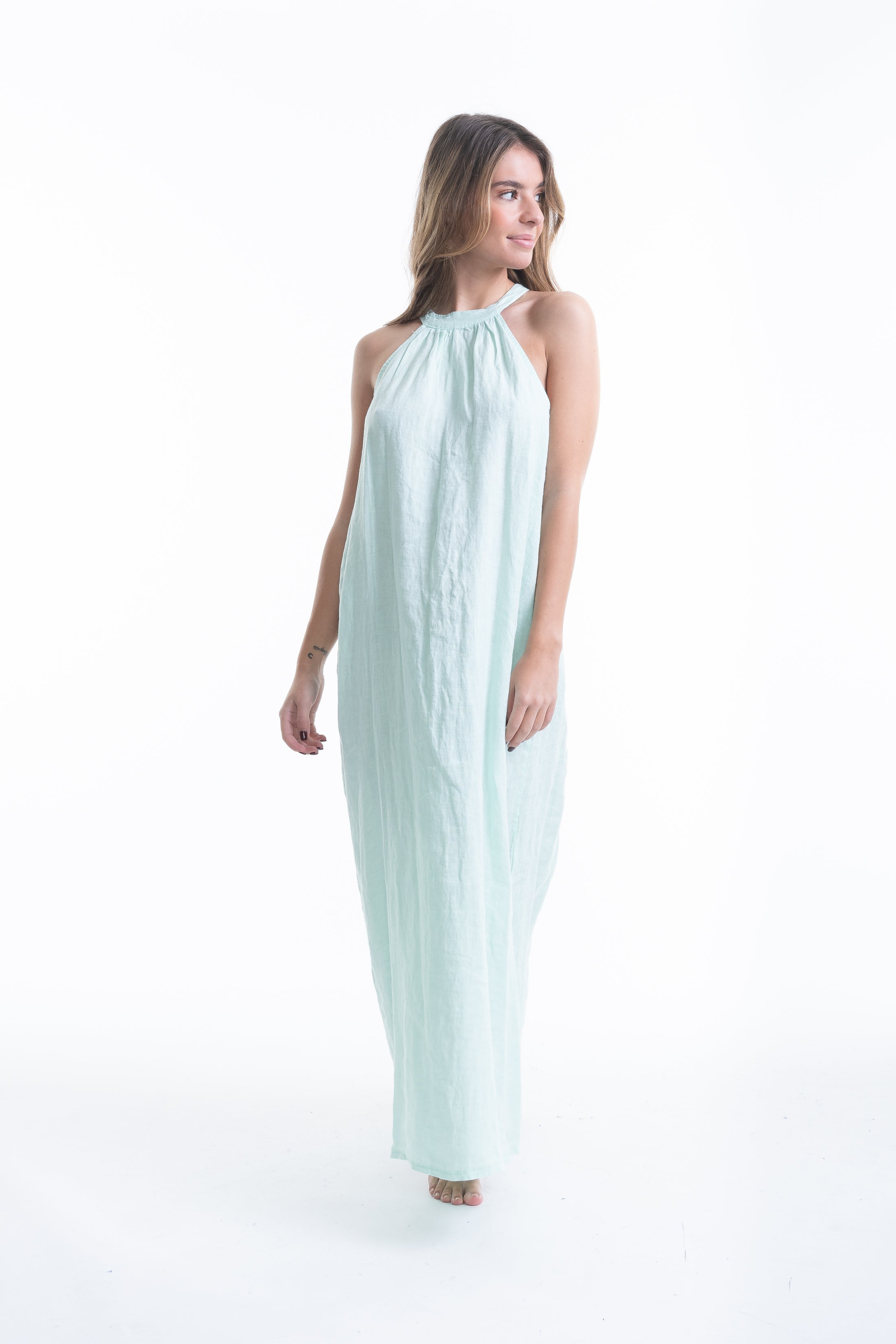 Halter Dress – Natural